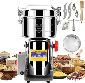 Amazon.com: Grain Mill Grinder Electric Flour, 750g Corn Fine Powder ...
