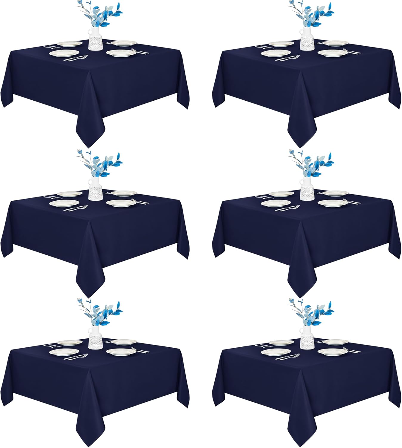 Amazon.com: Fitable 6 Pack Square Tablecloths - 70 x 70 Inches - Stain ...