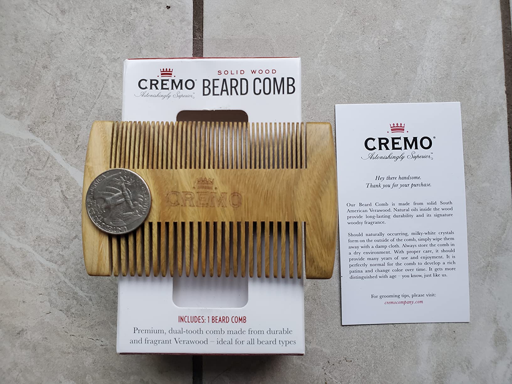 $2/mo - Finance Cremo Dual-Sided Beard Comb for Grooming and Shaping ...