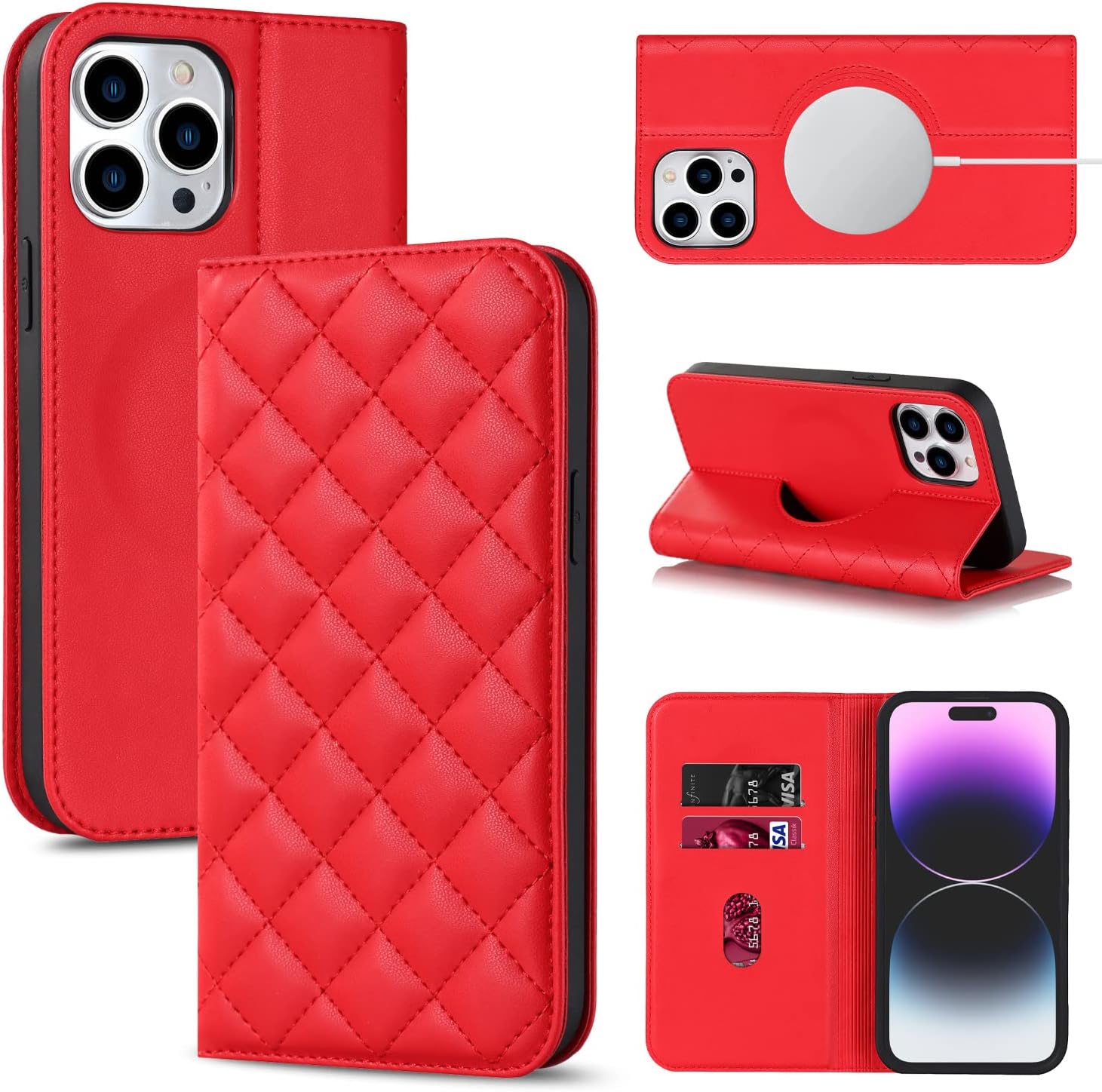 SINQERISHT Apple iPhone 12 Pro Max Case, [MagSafe Compatible] PU ...