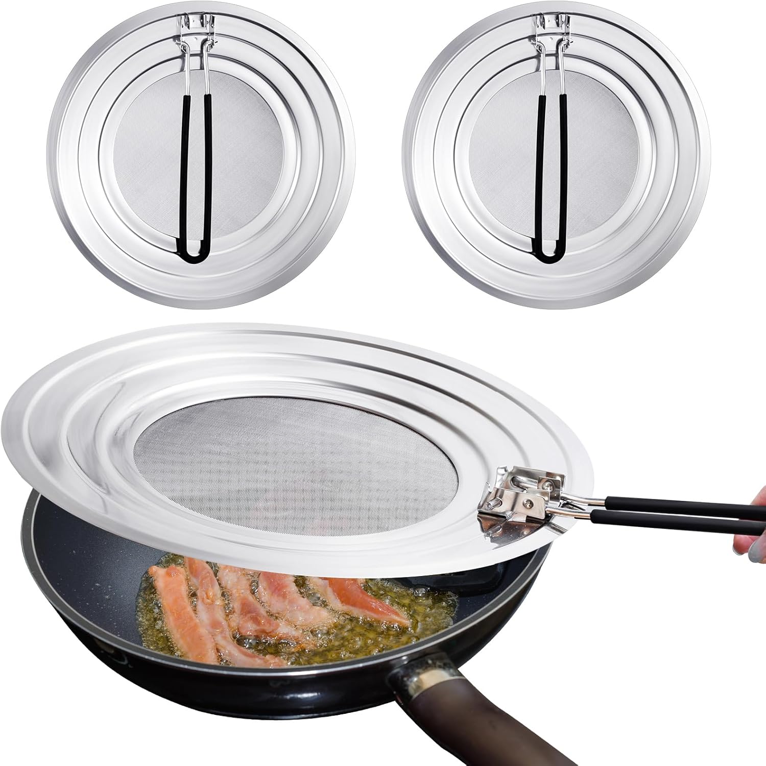 Amazon.com: Jingmore 3 Pcs Splatter Screen for Frying Pan Grease ...