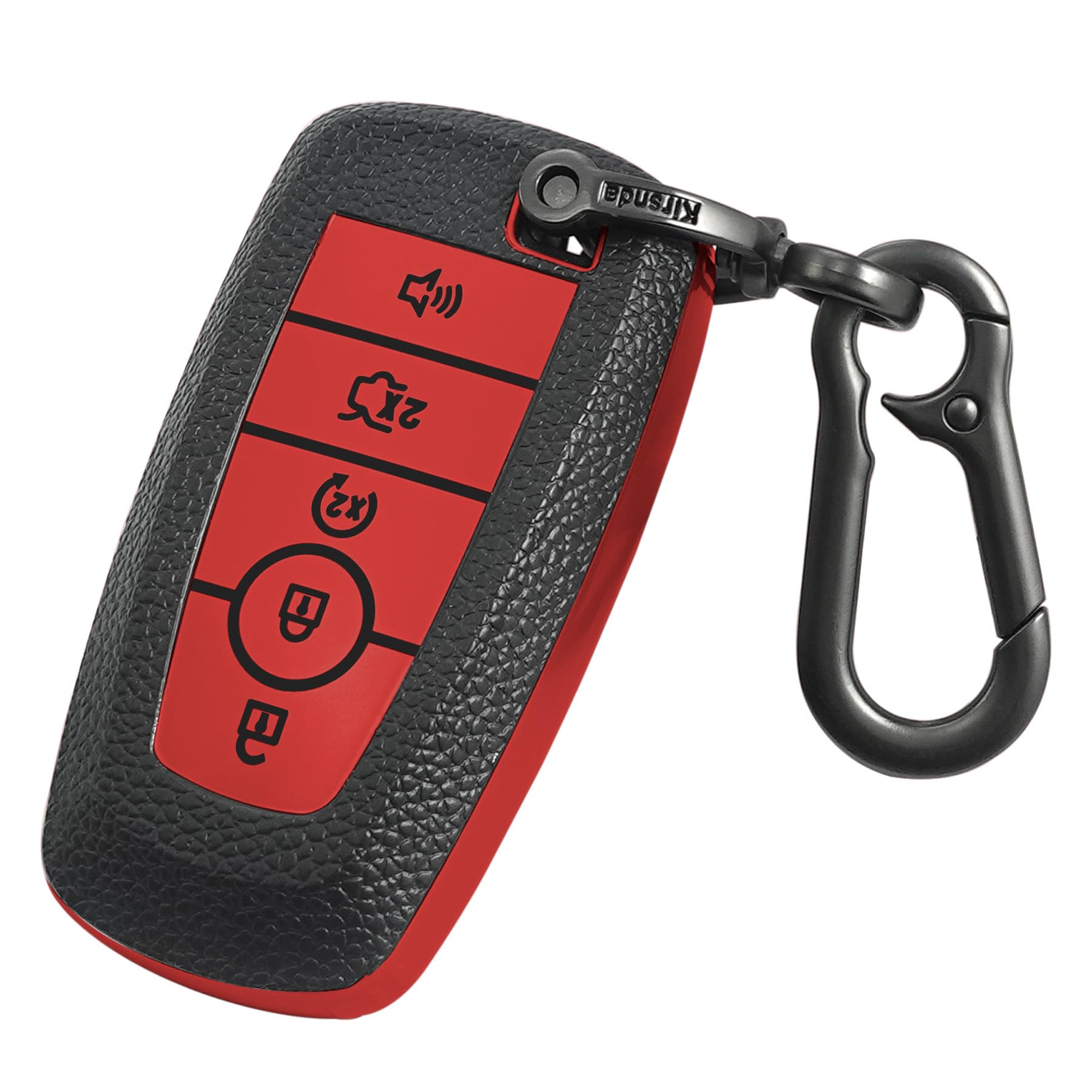 Amazon.com: Yonmcfn for Ford Key fob Cover with Metal Keychain,Texture ...