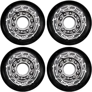 Amazon.com: Generic Roller Skate Wheels Indoor/Outdoor 84A Inline Skate ...