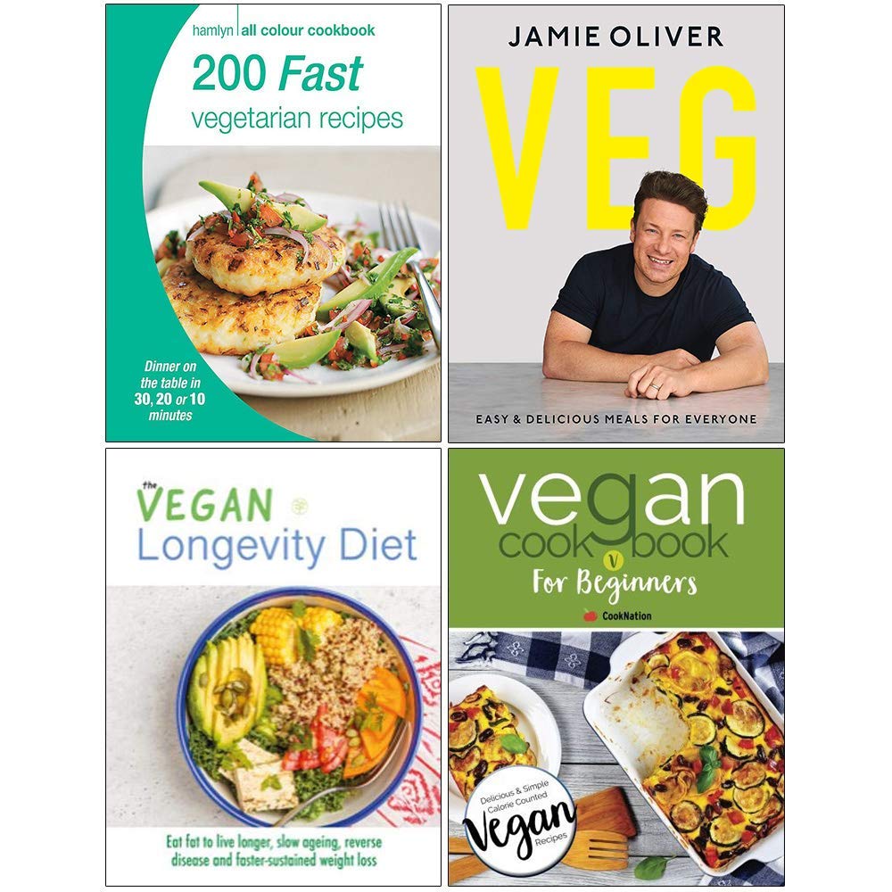 200 Fast Vegetarian Recipes, Veg Jamie Oliver [Hardcover], The Vegan ...