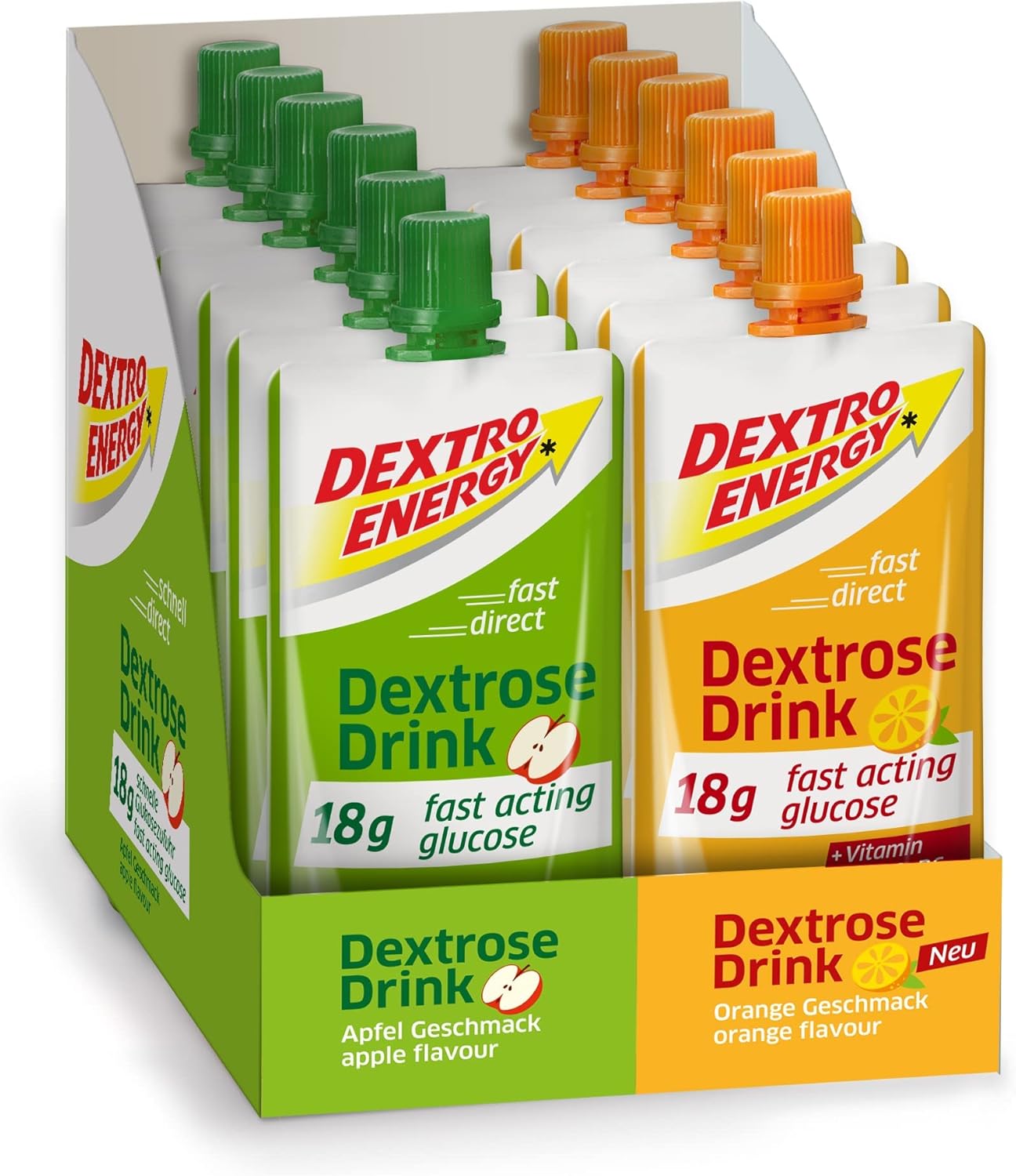 Dextro Energy Dextrose Drink, 12 Pack (Apple + Orange) : Amazon.co.uk ...