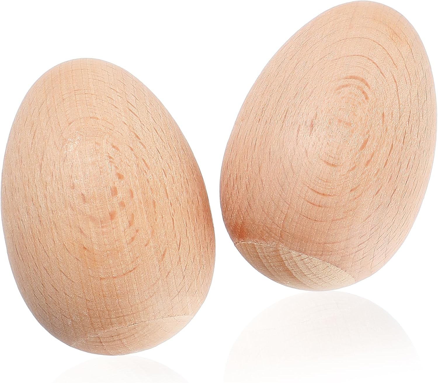 Amazon.com: MOZEAT LENS 2PCS Natural Wood Egg Shaker, Musical Wooden ...