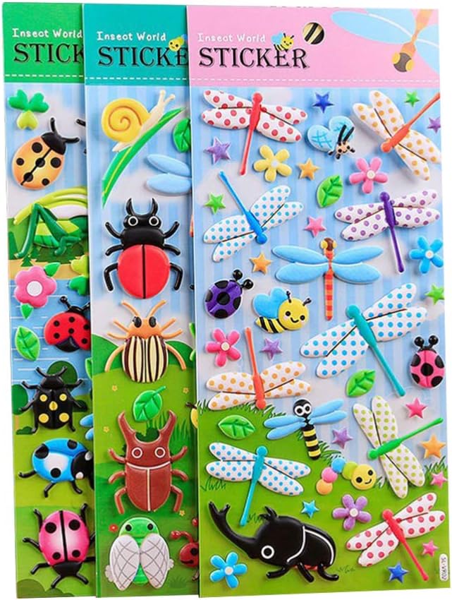 Amazon.com: 3 Sheets Puff Bubble Sticker 3D Foam Stickers Puffy Window ...