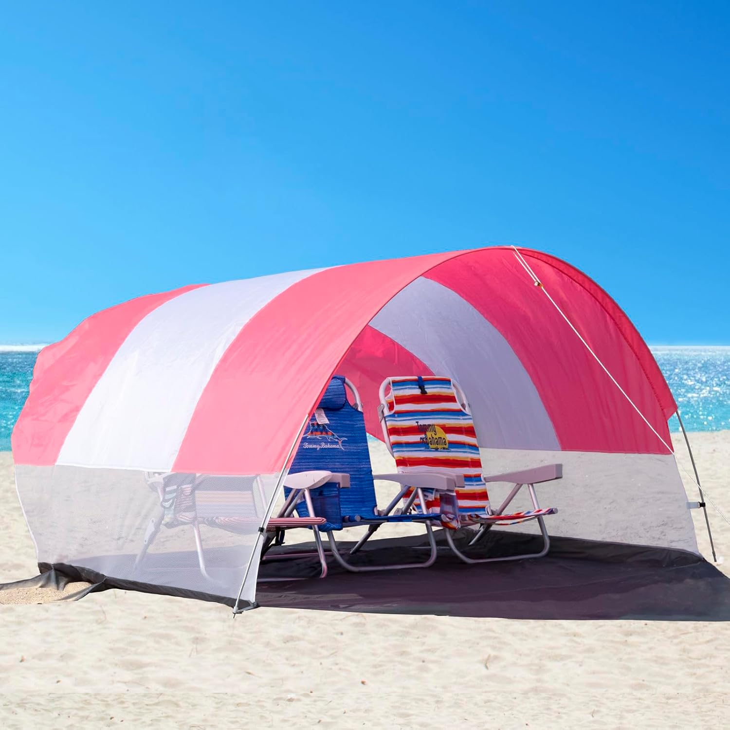 Amazon.com: Tengou Large Portable Beach Tent, Beach Shade for 3-5 ...