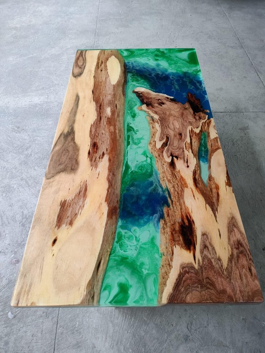 Rainbow Epoxy Resin Dining Table Coffee Table Living Room Table Center ...