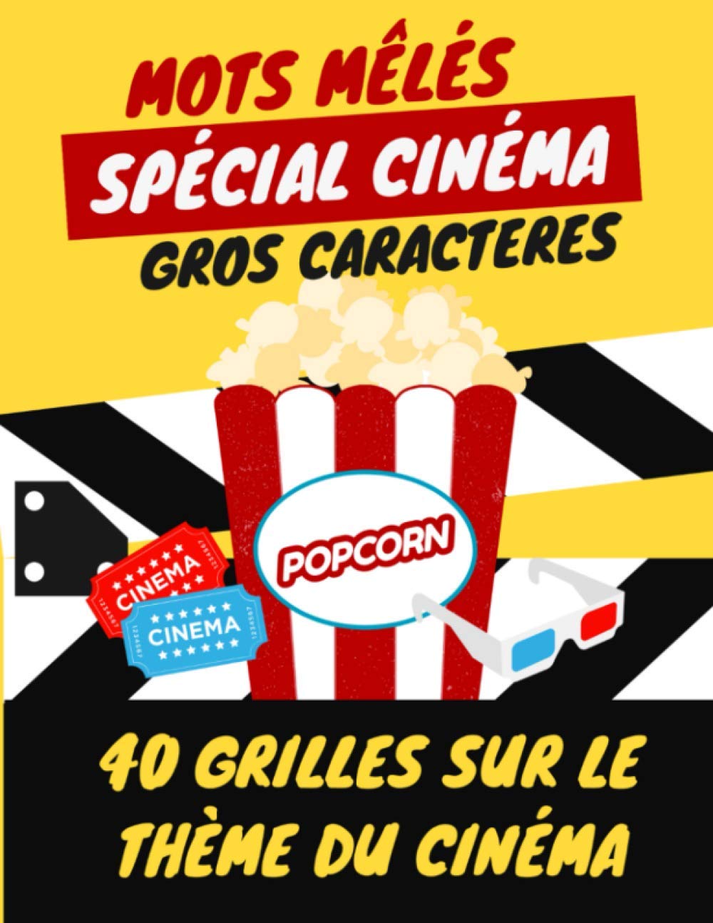Amazon.fr - Mots mêlés gros caractères Cinéma: 40 grilles pour adultes ...