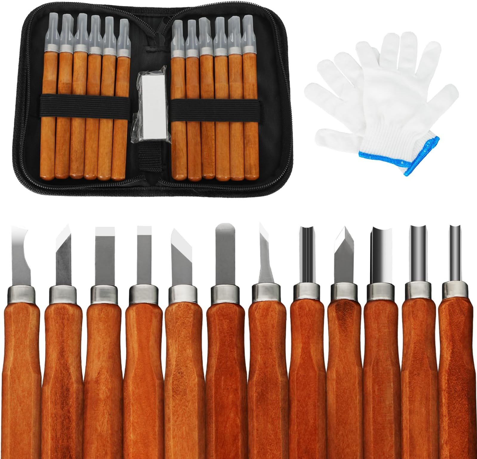 Wood Carving Knife, CJBIN 10pcs Wood Carving Tools, Wood Whittling Kit ...