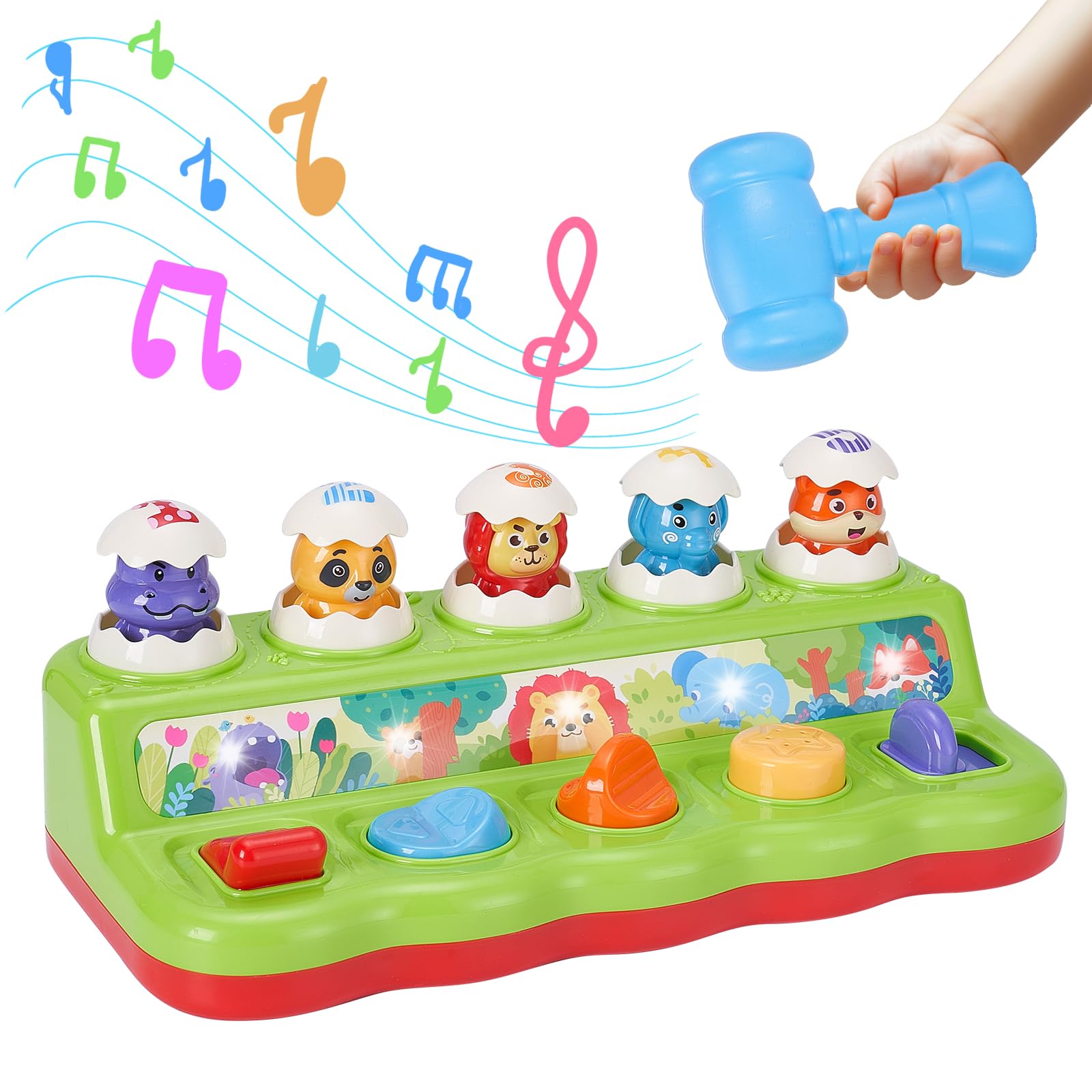 Interactive Pop up Toys with Music & Light, Montessori Cause and Effect ...