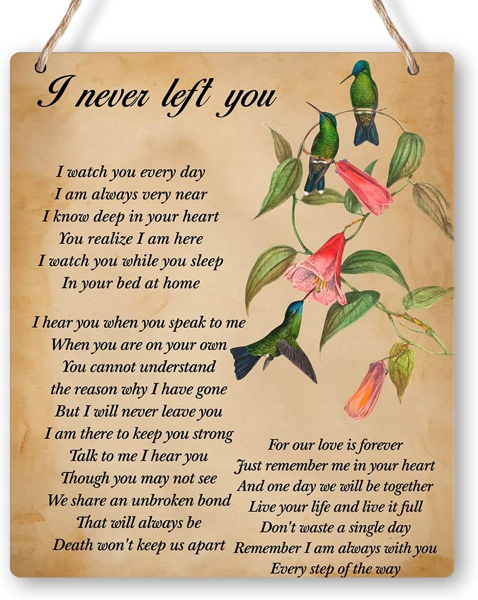 Amazon.com: Memorial Bereavement I Never Left You Wood Plaque Sign ...