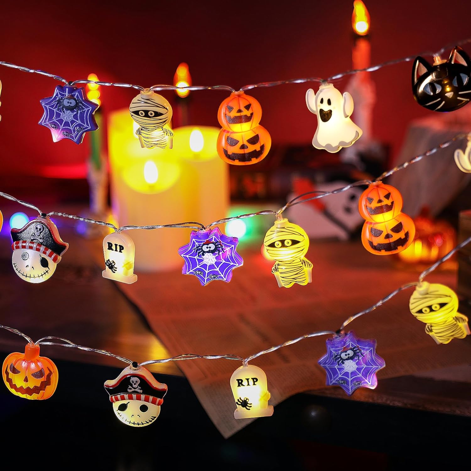 Amazon.com: Otalibo Halloween Lights, 9.8ft 20 LED 2025 Indoor ...