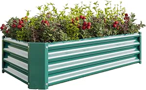 Amazon.com: Bi Fang Planter Box Galvanized Raised Garden Bed Outdoor ...