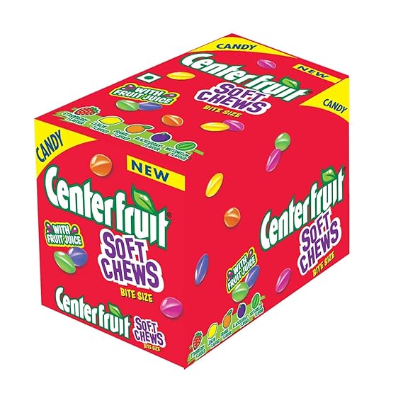 Center Fruit, Soft Chews Bite Size, with Fruit Juice, 264g (8 Units x ...