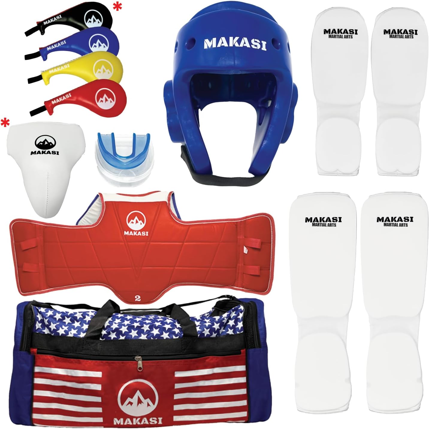 Amazon.com : Martial Arts Taekwondo Sparring Gear Equipment Set ...