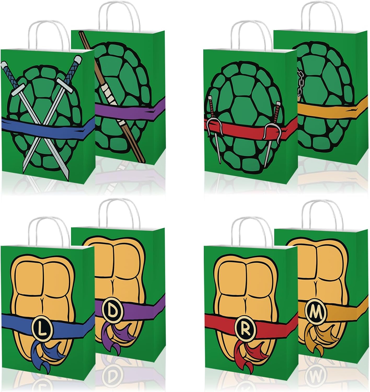 Amazon.com: TACCTS 12 Pcs Turtle Birthday Party Bags, Turtle Birthday ...