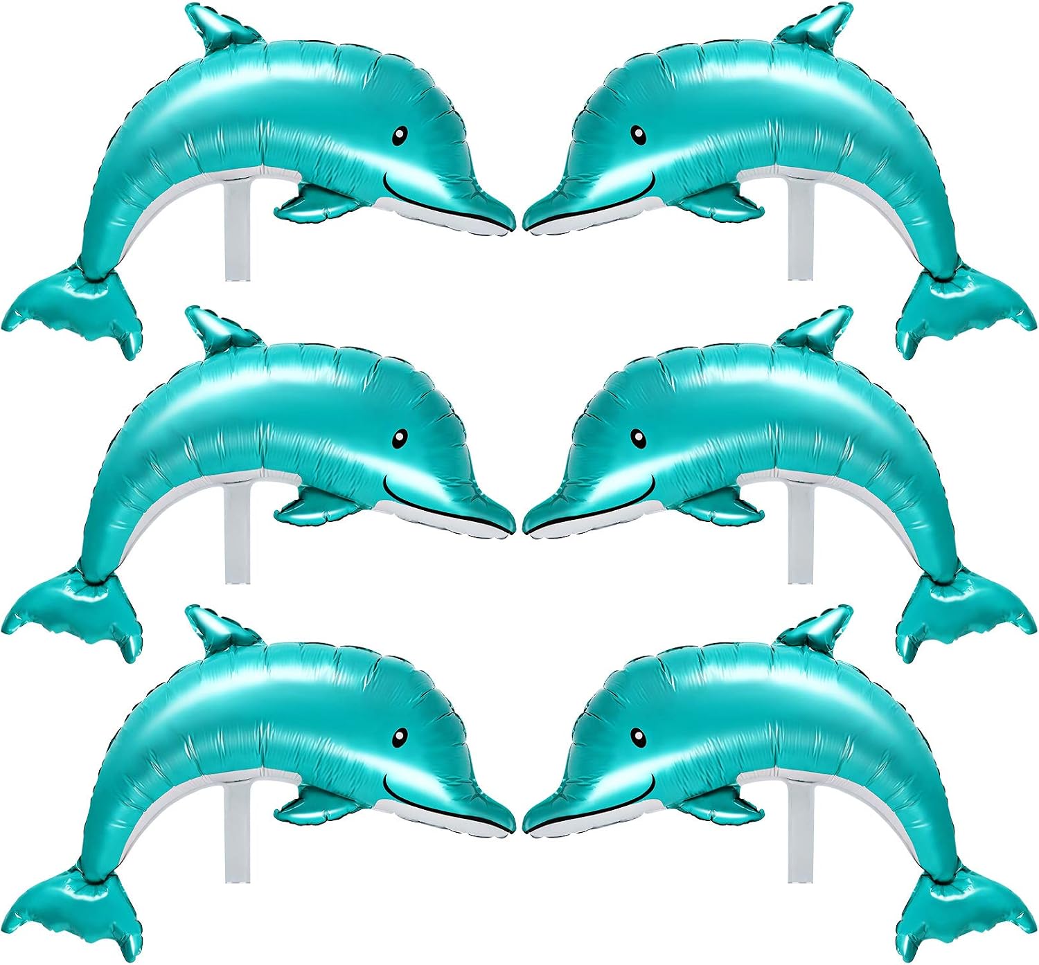 Amazon.com: 6 Pieces Dolphin Balloons Mermaid Dolphin Party Decorations ...