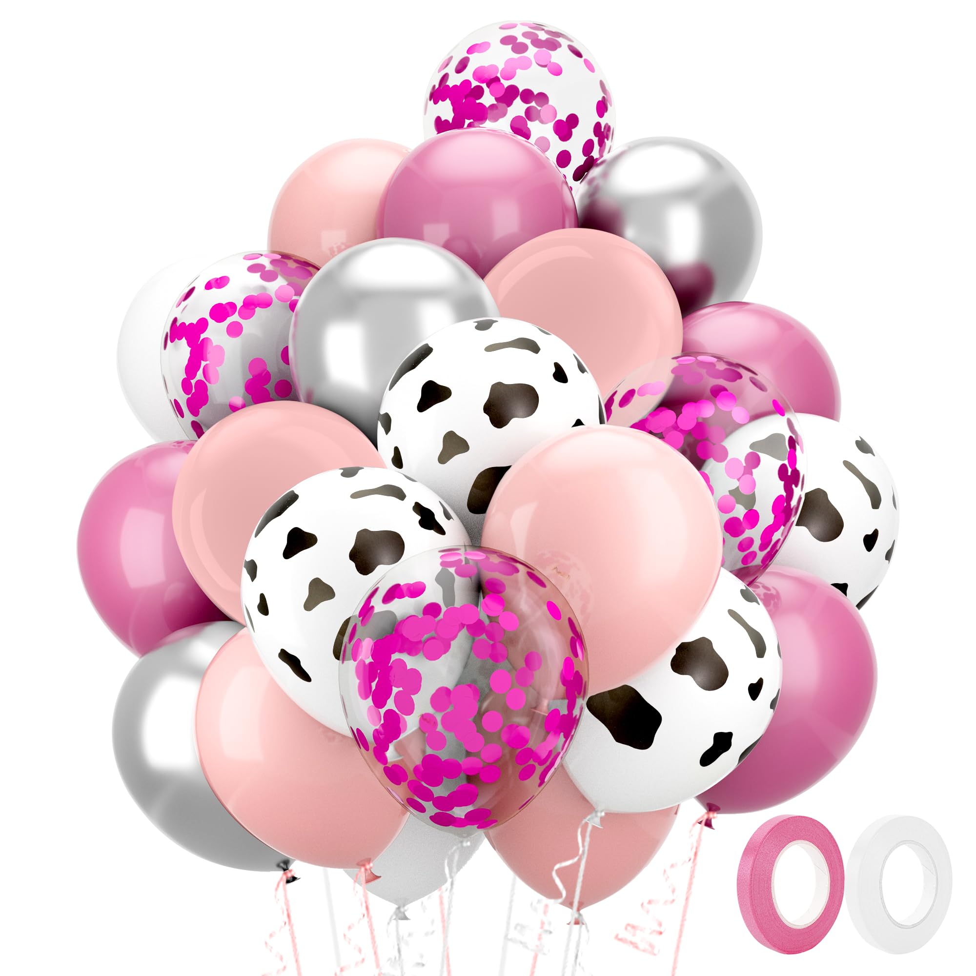 Snapklik.com : Cow Print Balloons, Pink Cow Balloons, Pink Latex ...