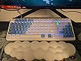 Cloud Wrist Rest Keyboard, White Cloud Palm Rest with PU Leather Memory ...