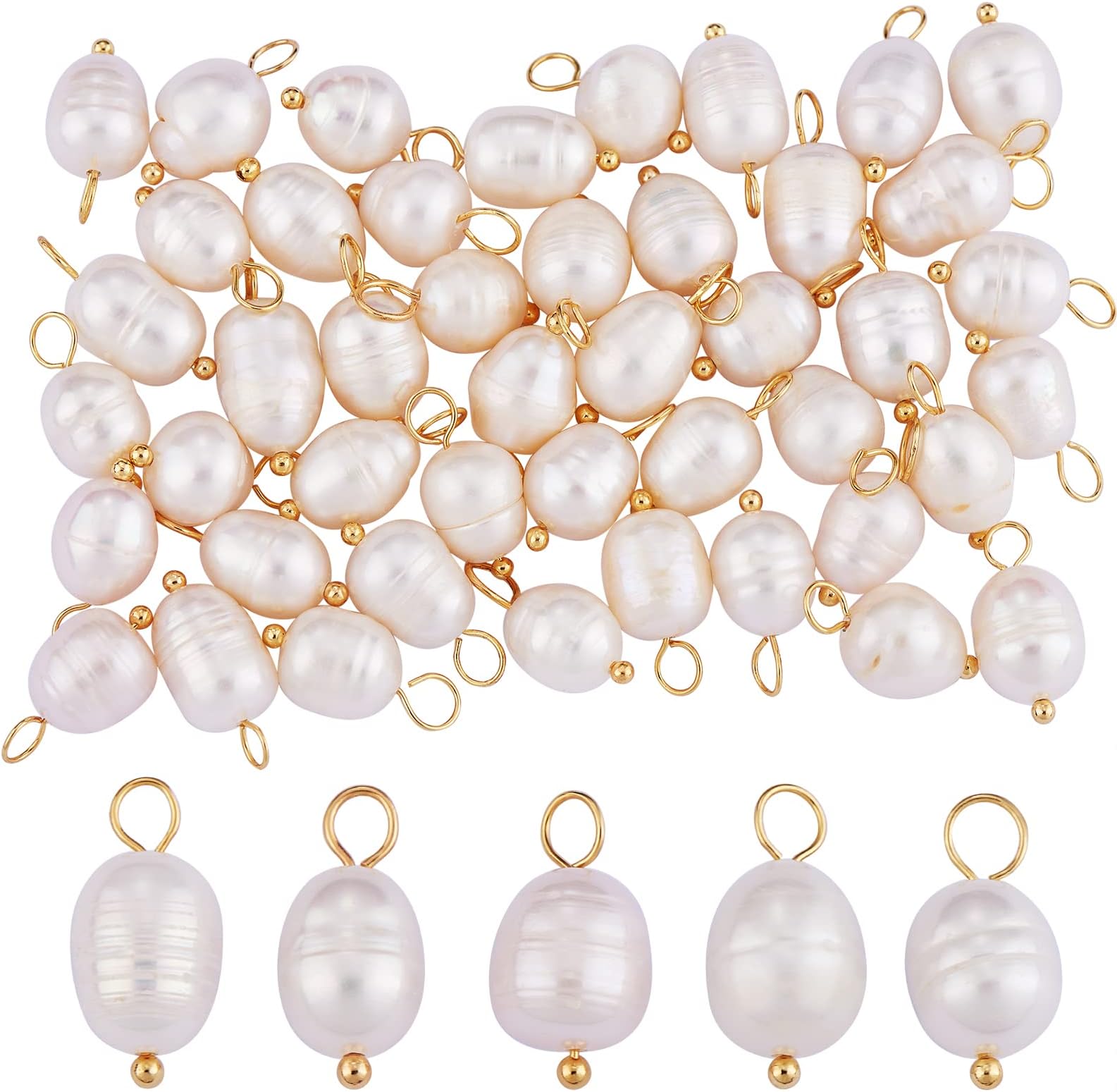 Amazon.com: 20pcs Natural Seashells Beads Summer Ocean Sea Beads White ...