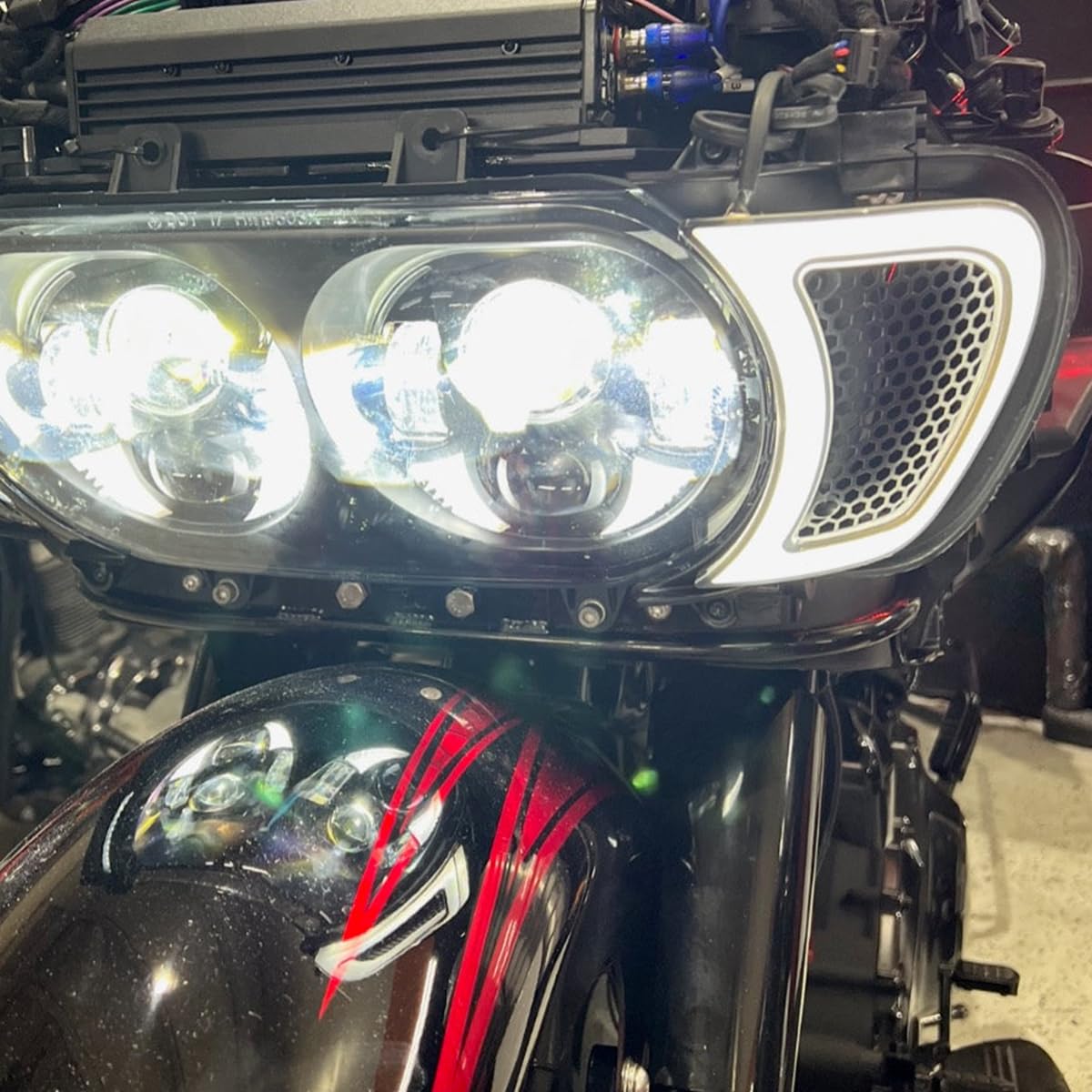 Snapklik.com : Motorcycle Headlight Vent Accent LED Turn Signals ...