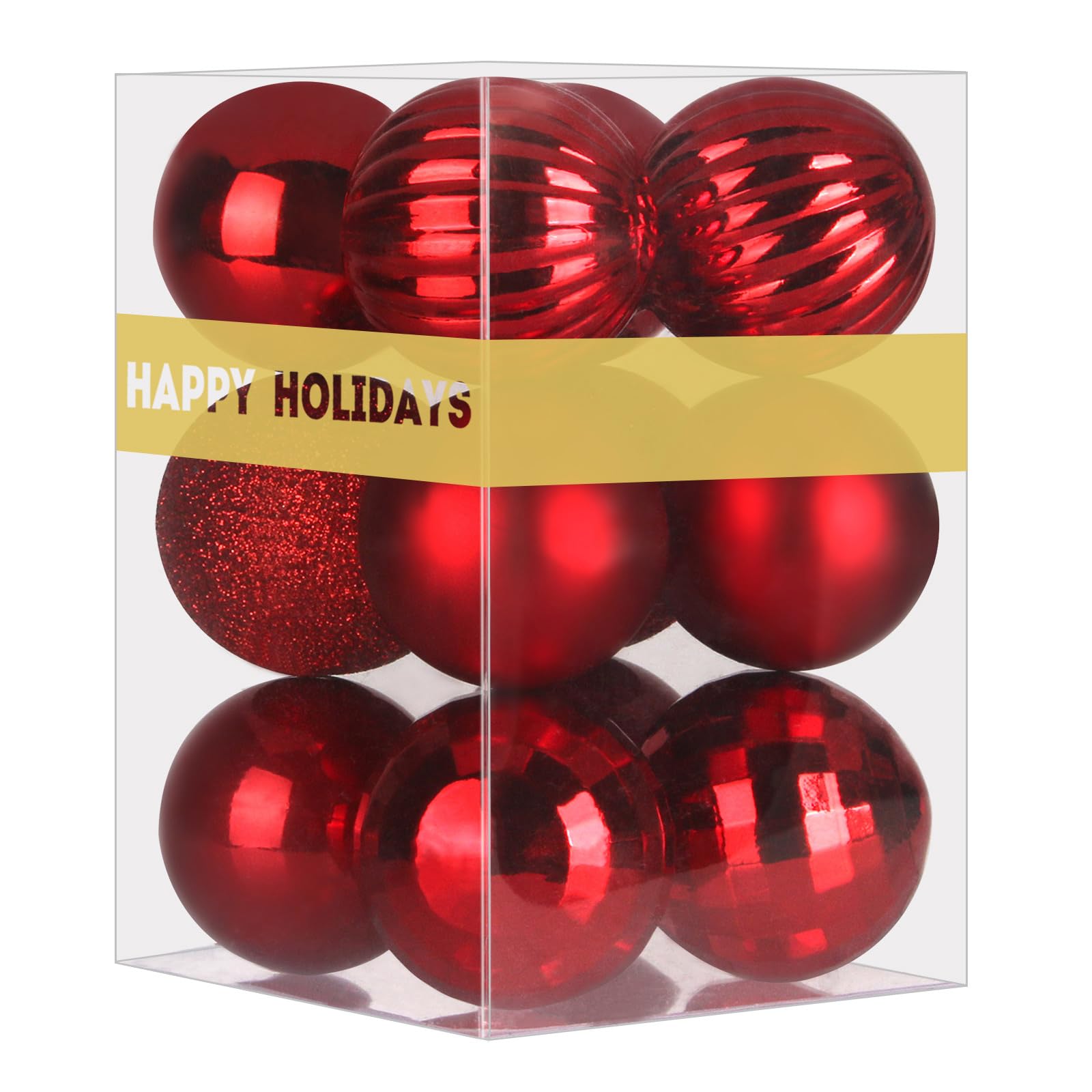 Amazon.com: Rose Red 1.6" Small Christmas Balls Christmas Tree ...