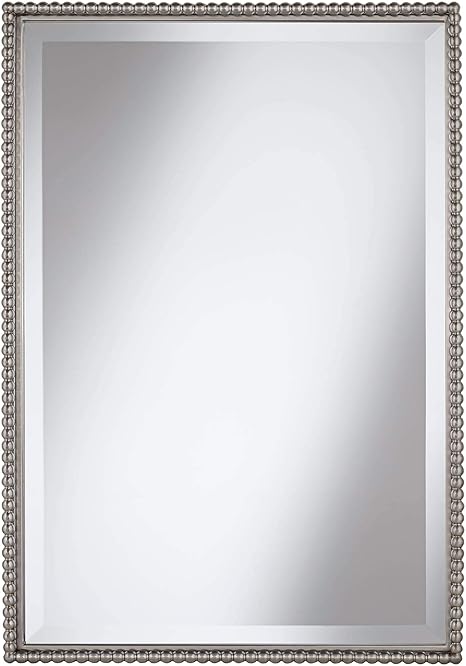 Amazon.com: Uttermost Sherise Beaded 21" x 31" Rectangular Wall Mirror ...