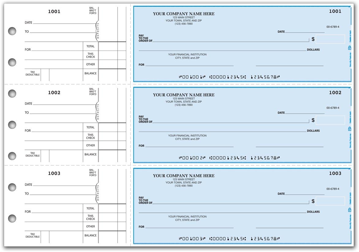 Amazon.com : CheckSimple 3-Per-Page All-Purpose Manual Business Checks ...