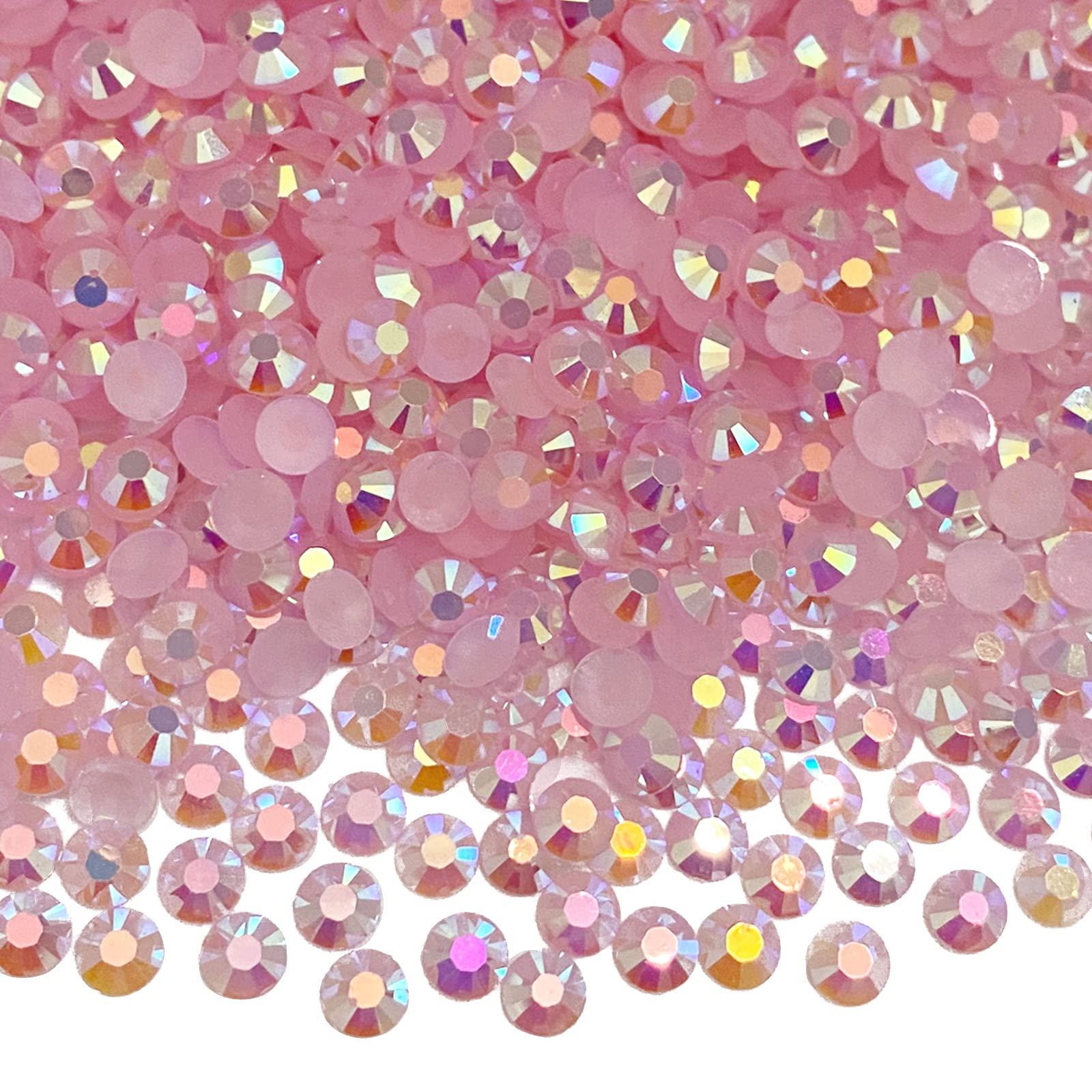 Amazon.com: 3000pcs 4mm Resin Rhinestone AB Color Round Flatback Jelly ...