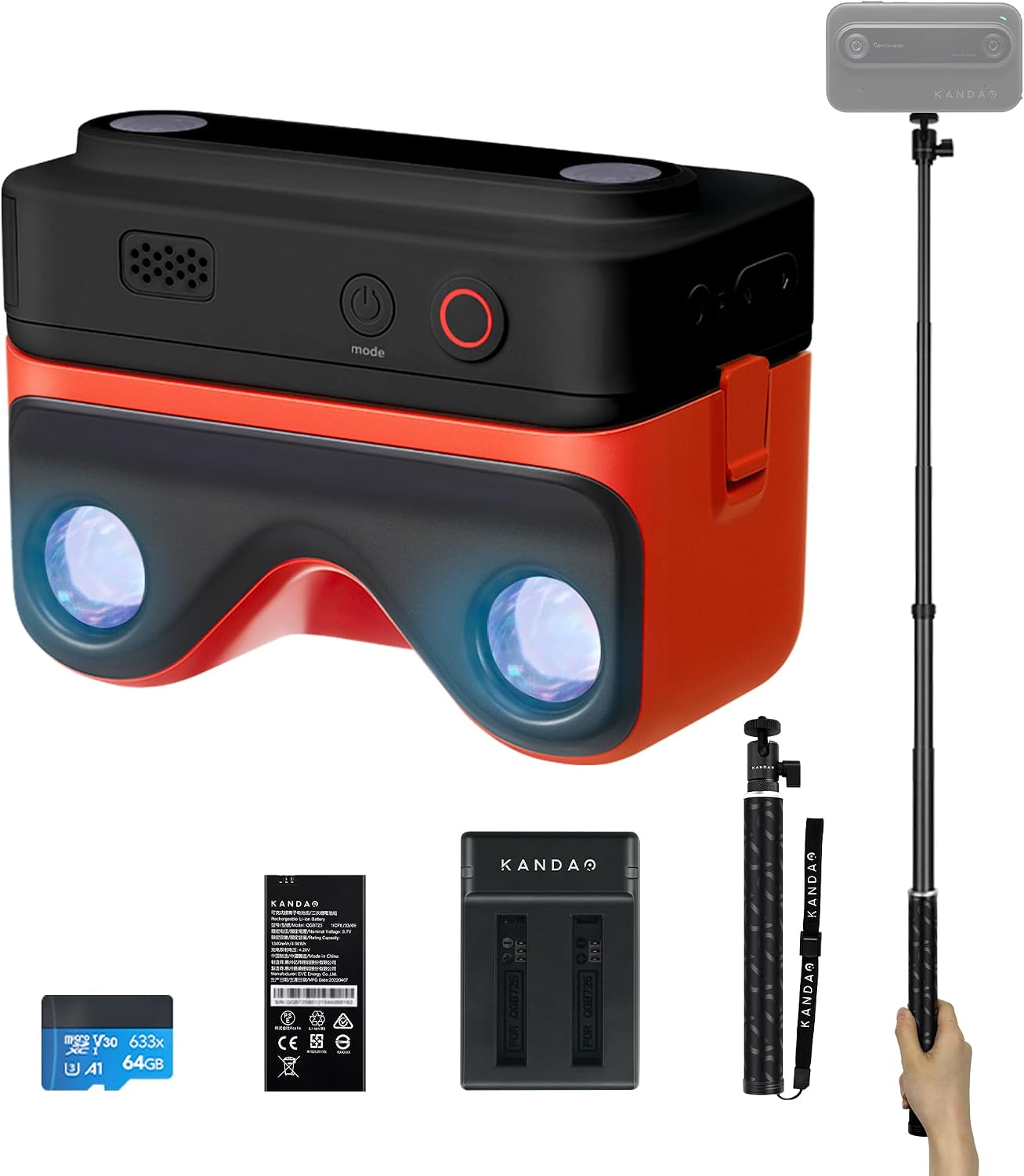 Amazon.com : KanDao QooCam EGO 3D Camera - 3D VR Camera, 24MP/8K Photos ...