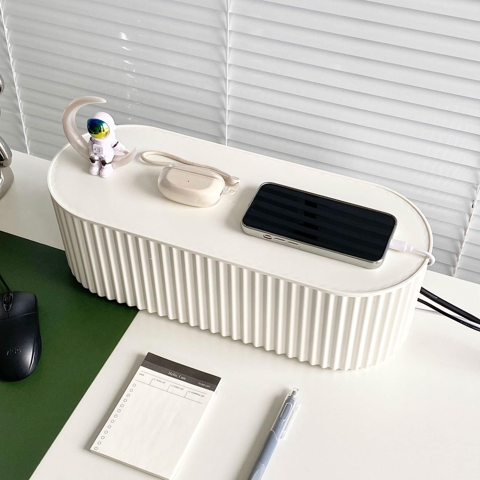 Amazon.com: Nineween White Cable Management Box, Plastic Cable Box ...