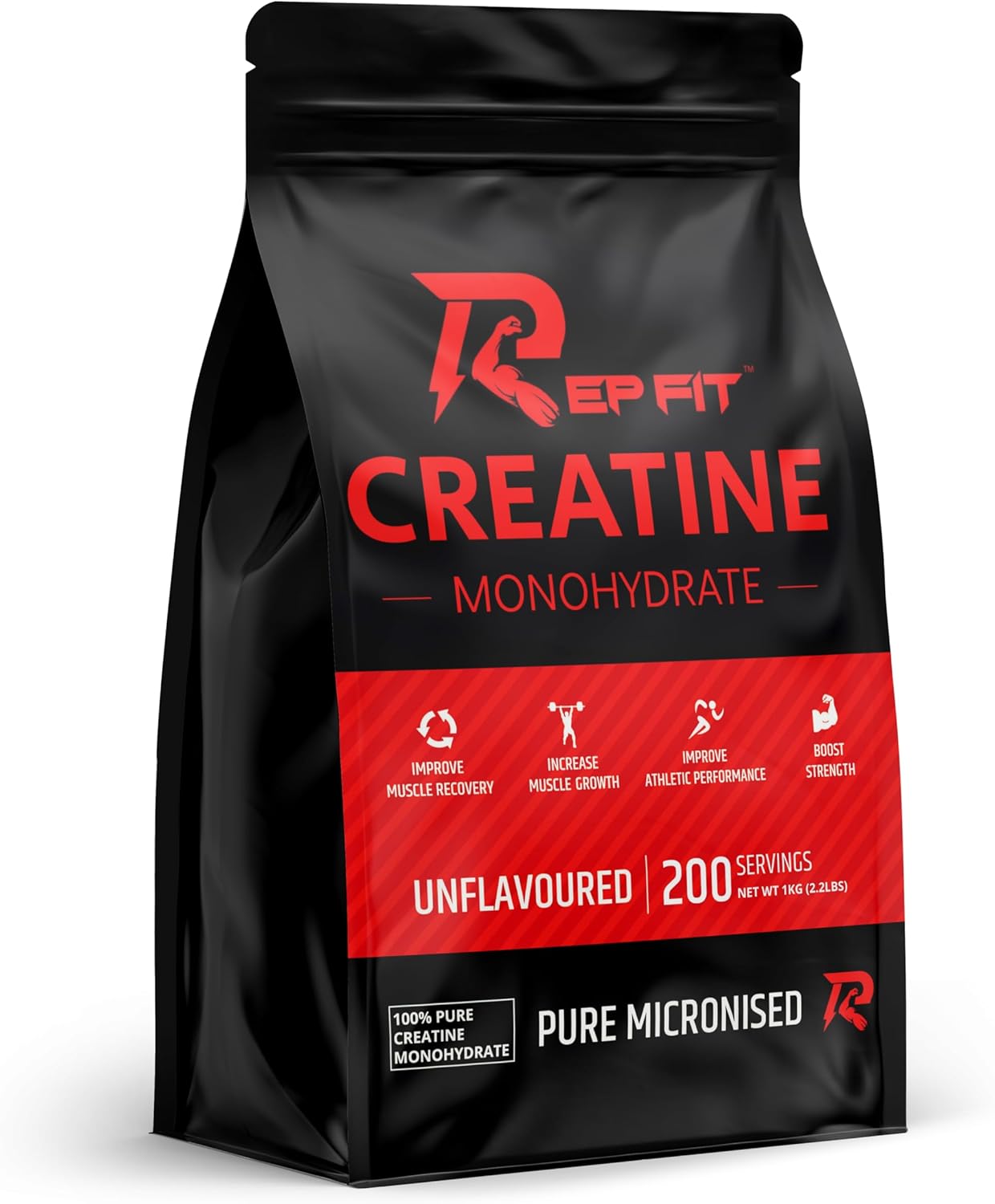 Rep Fit Creatine Monohydrate Powder 1KG 100% Pure HPLC Tested Sports ...