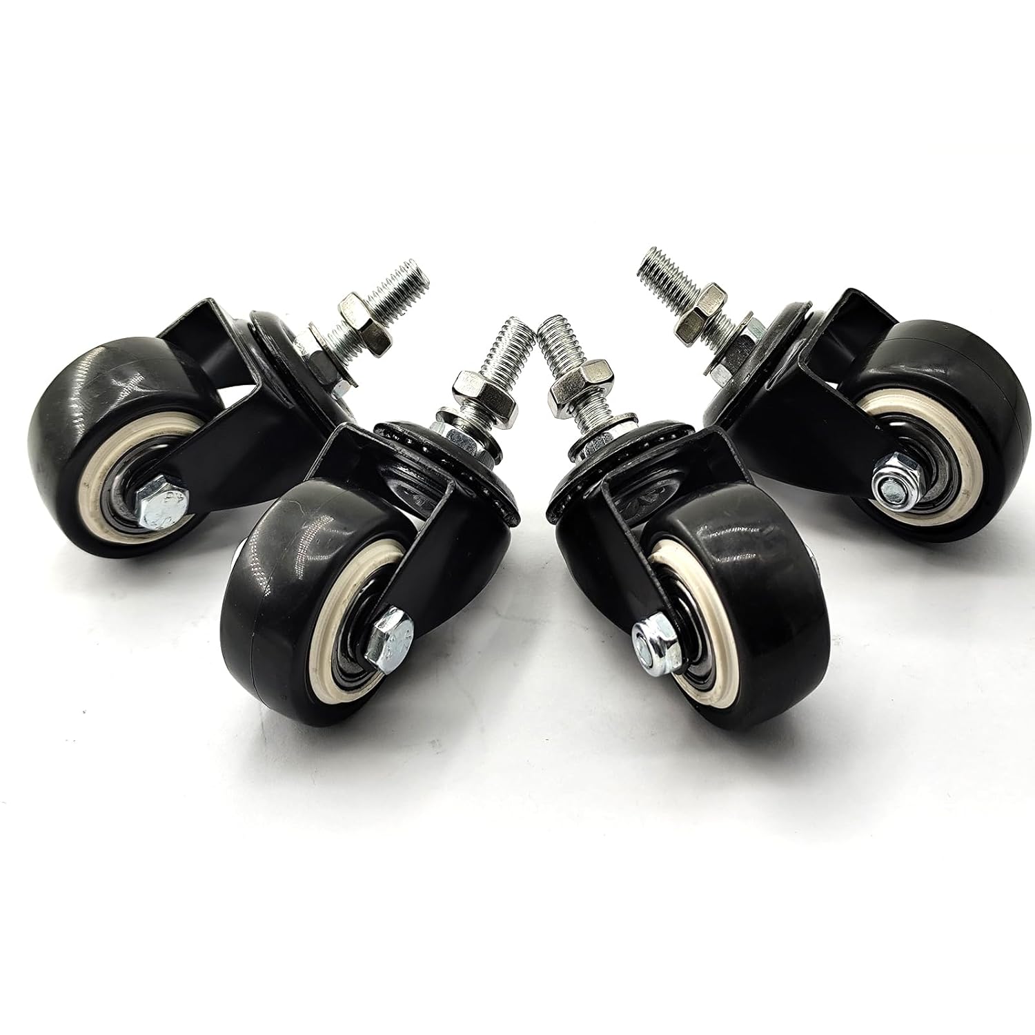 Heavy Duty Swivel Caster with 1.5in Threaded Bar, M8x25 Nut Spacer, for ...