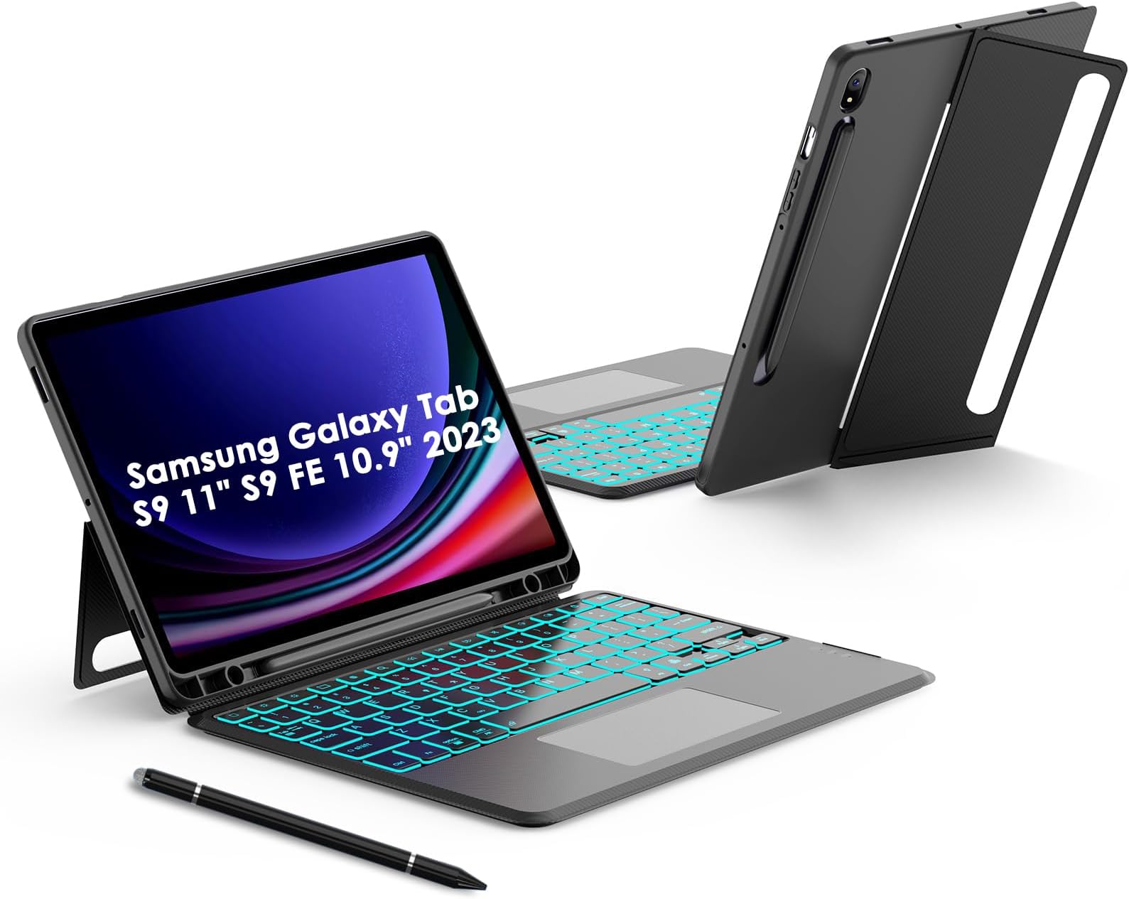 Magic Keyboard for Samsung Galaxy Tab S10 FE/S9 FE/S9/S8/S7 10.9-11 ...