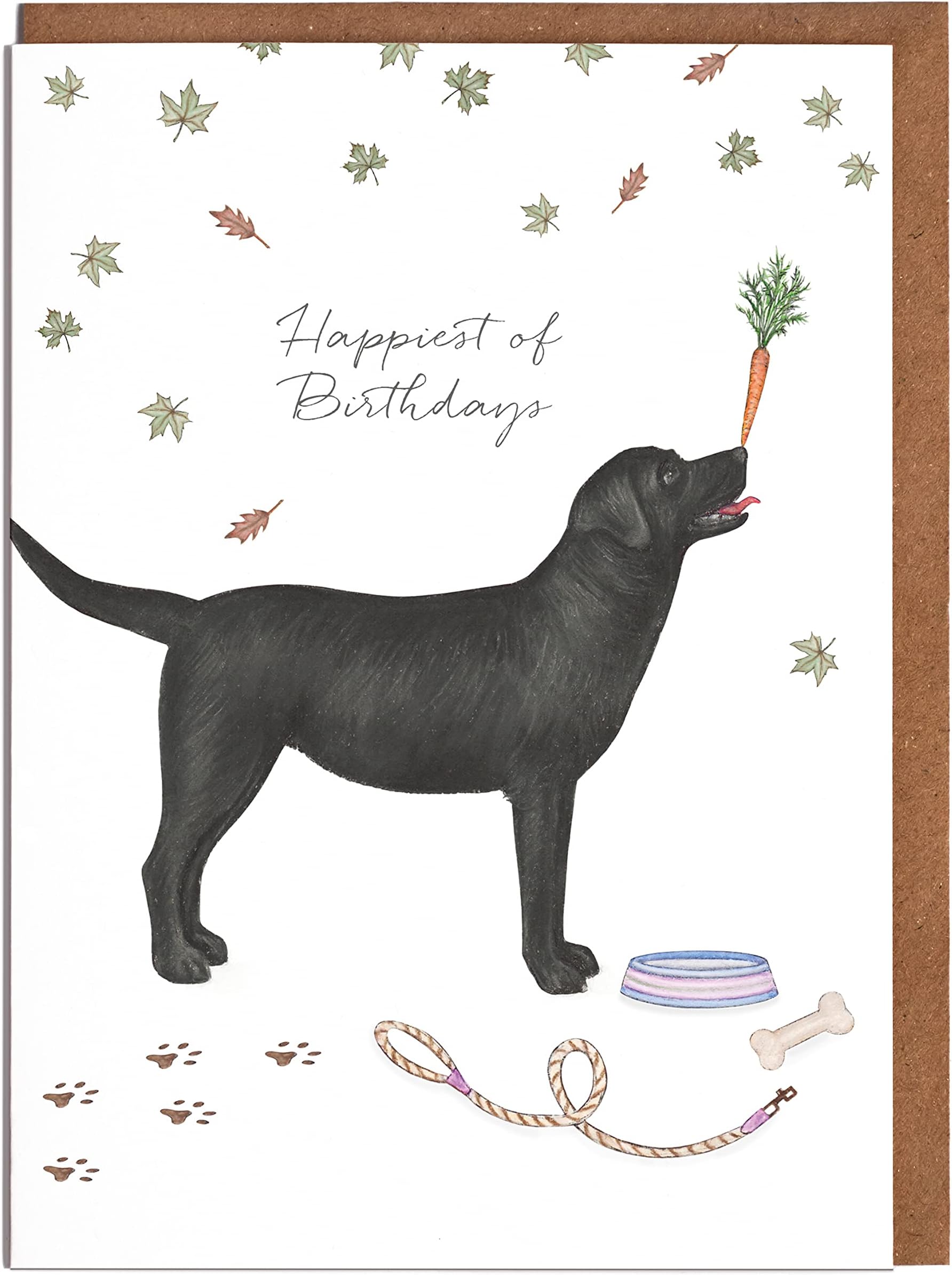 to from Dog Black Labrador Personalised Birthday Card | Birthday Card ...