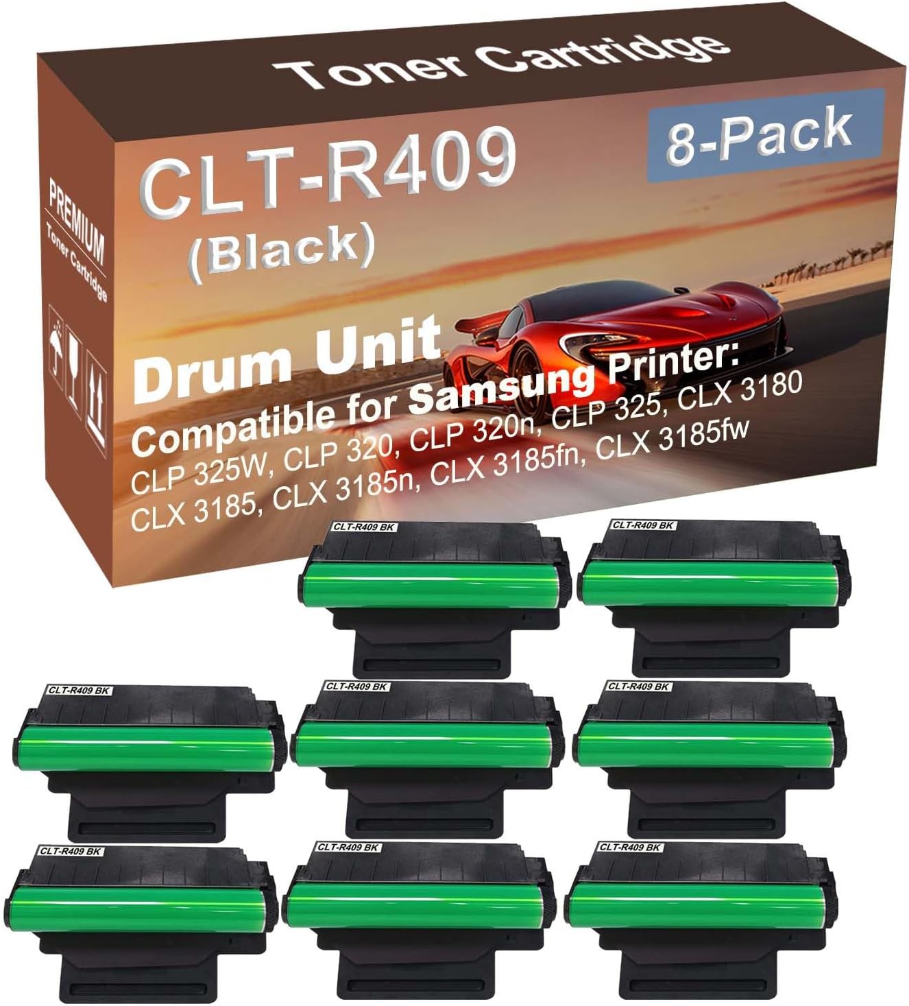 Amazon.com: 8-Pack Compatible Drum Unit (Black) Replacement for Samsung ...
