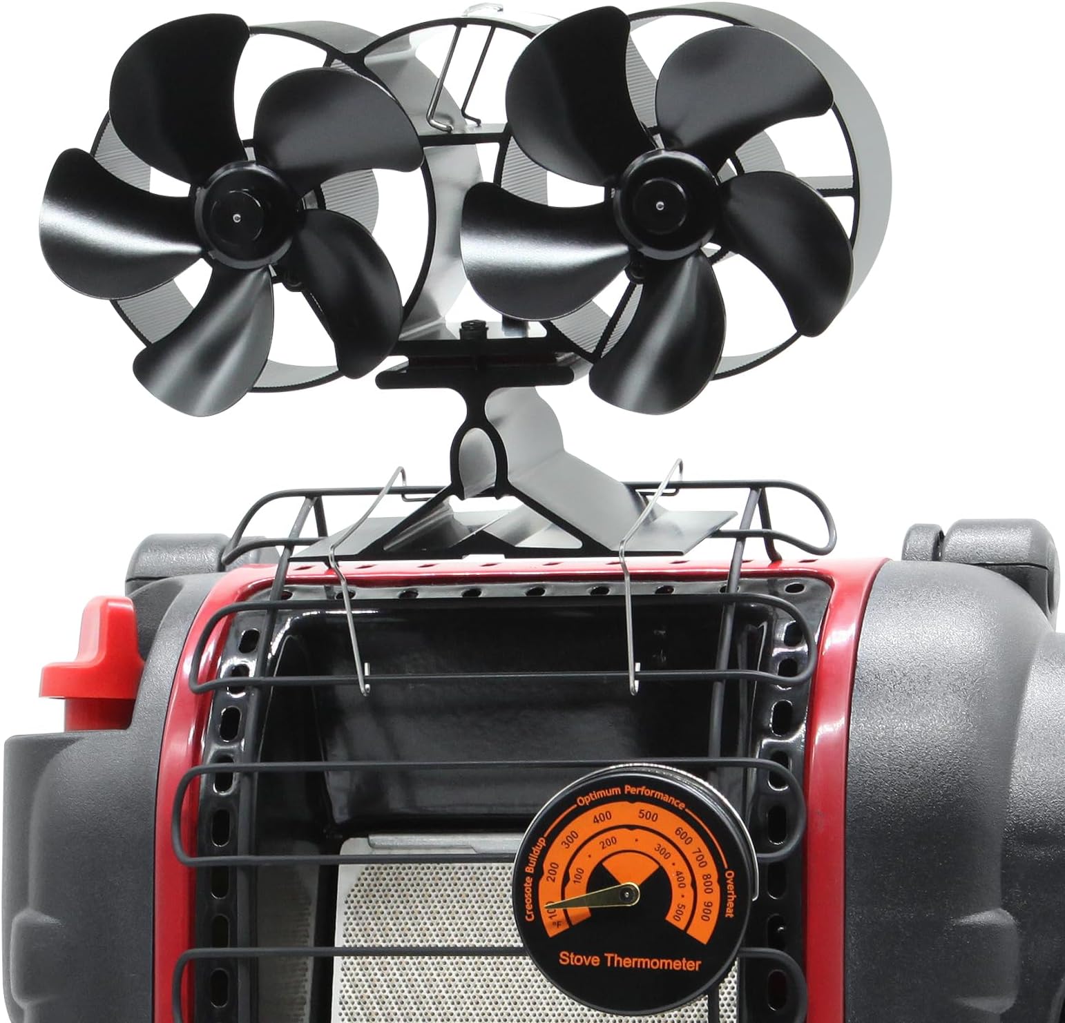Amazon.com: ZHENGXOO 8-Blade Wood Stove Fan Heat Powered,Dual Motor ...