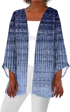 Amazon.com: Lightweight Cardigans for Women 3/4 Sleeve Trendy Open ...