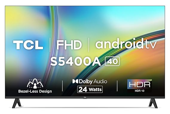 TCL 101 cm (40 inches) Bezel-Less S Series Full HD Smart Android LED TV ...