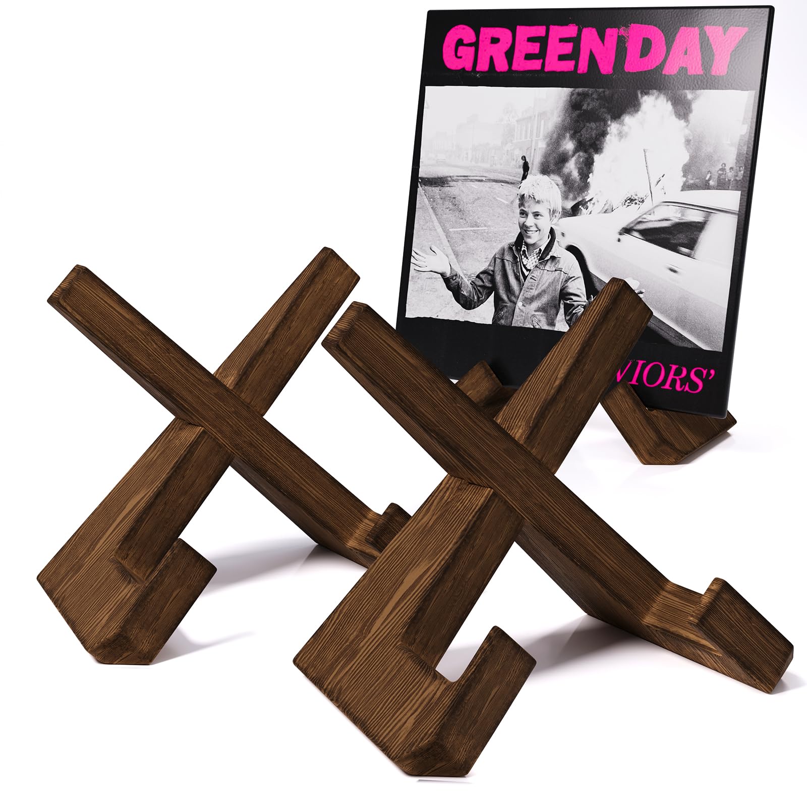 Amazon.com: 2 Pack Now Playing Vinyl Record Stand, Premium Vinyl Record ...