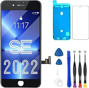 Amazon.co.jp: jasfiuay iPhone SE3 (3rd Generation) Black 4.7 inch Front ...