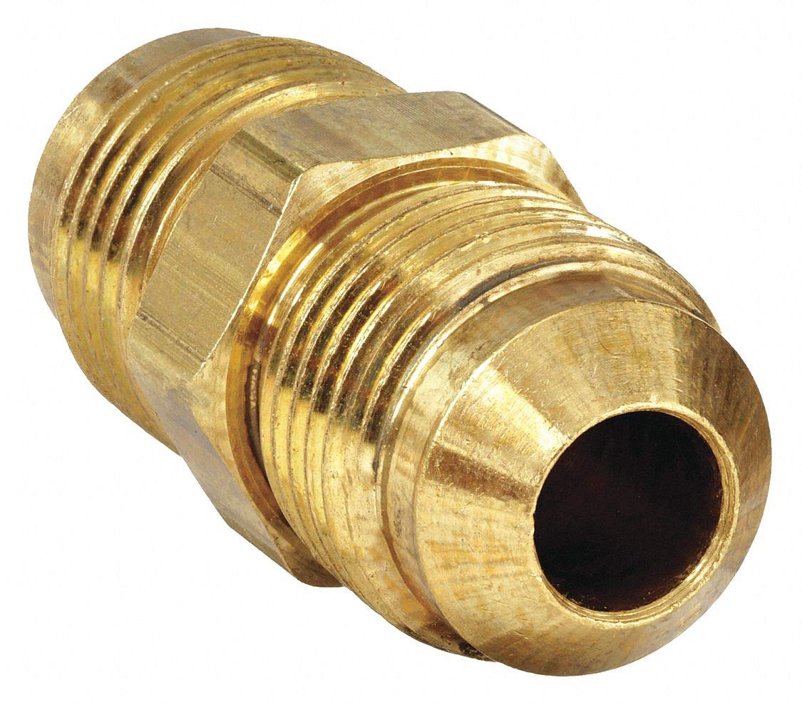 Parker Hannifin 42F-4 Brass Union, 45 Degree Flare Fitting, 1/4" Flare ...