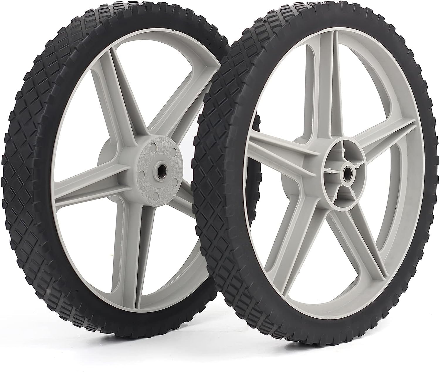 Amazon.com: GICOOL 14 x 1.75" Spoked Plastic Wheel and Tire, 2.45" Hub ...