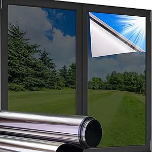 Amazon.com: Coavas One Way Privacy Window Film,Reflective Home Glass Mirror Tint See Out Not in ...