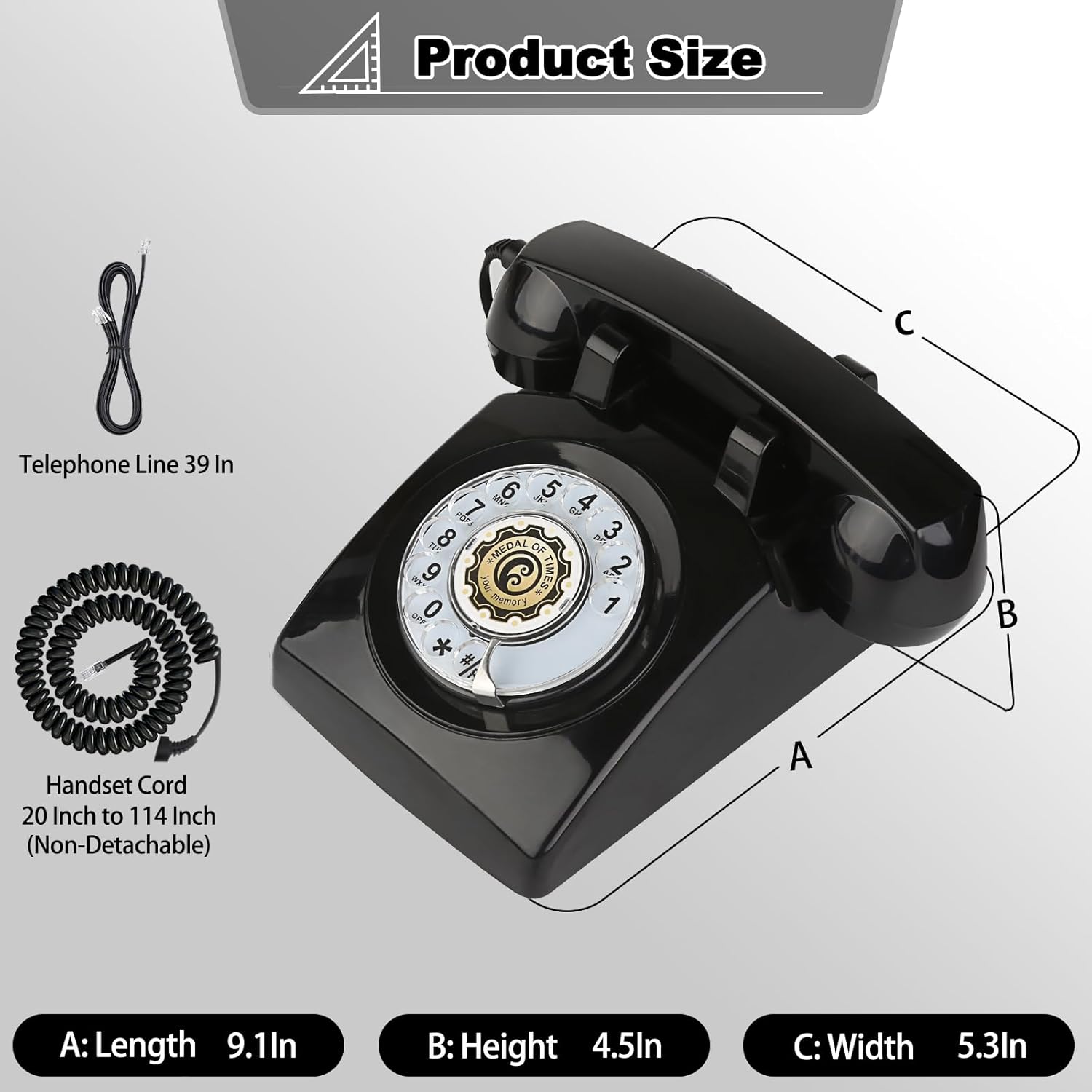 Retro Rotary Phone 1960s Vintage Rotary Dial Phone Old Landline Retro ...
