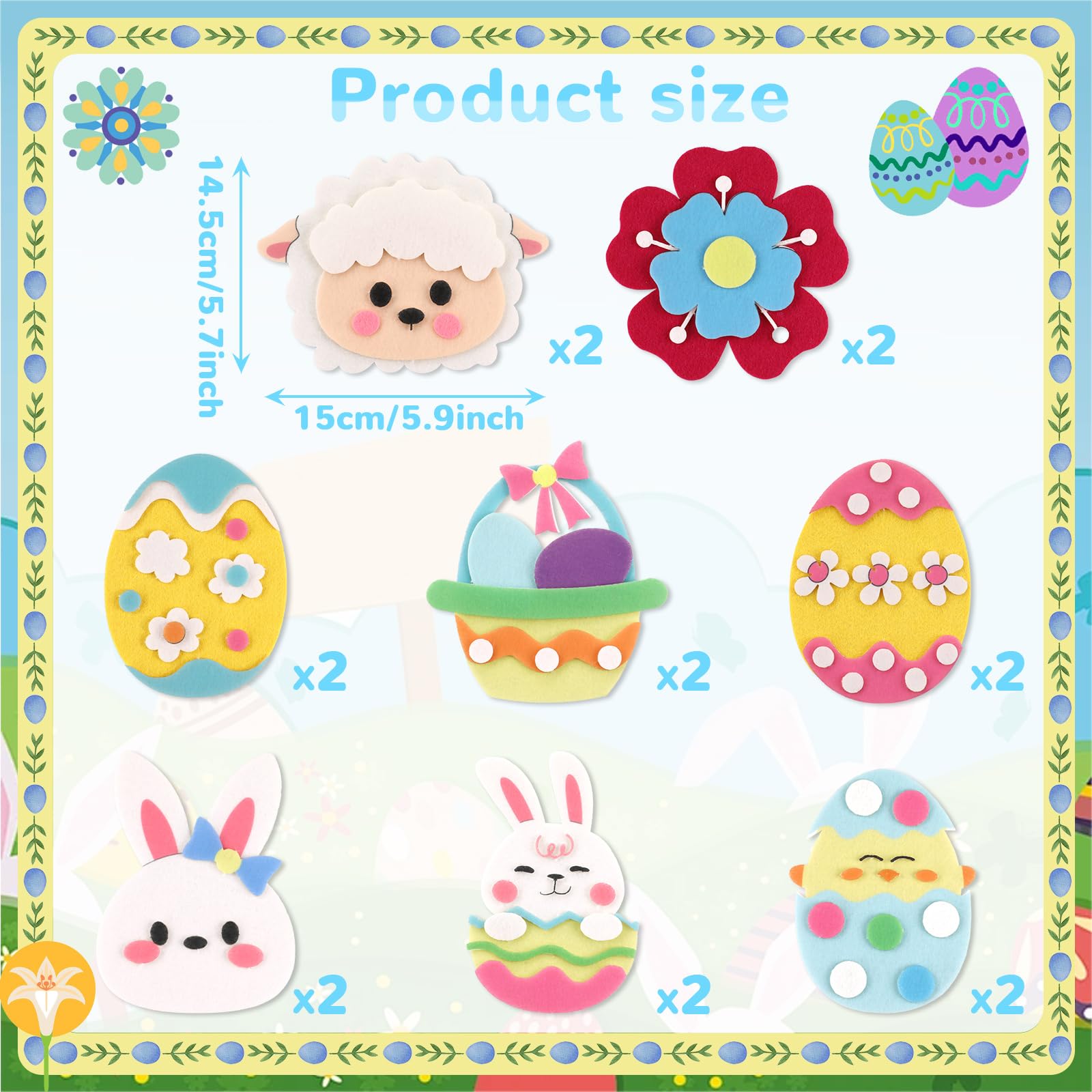 Snapklik.com : 16PCS Easter Crafts For Kids Make Your Own Easter Magnet ...