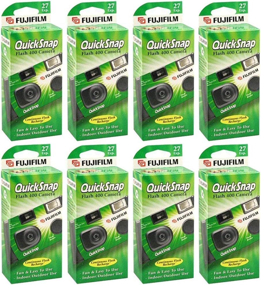 Fujifilm QuickSnap Flash 400 One Time Use 35mm Camera with Flash, 27 ...