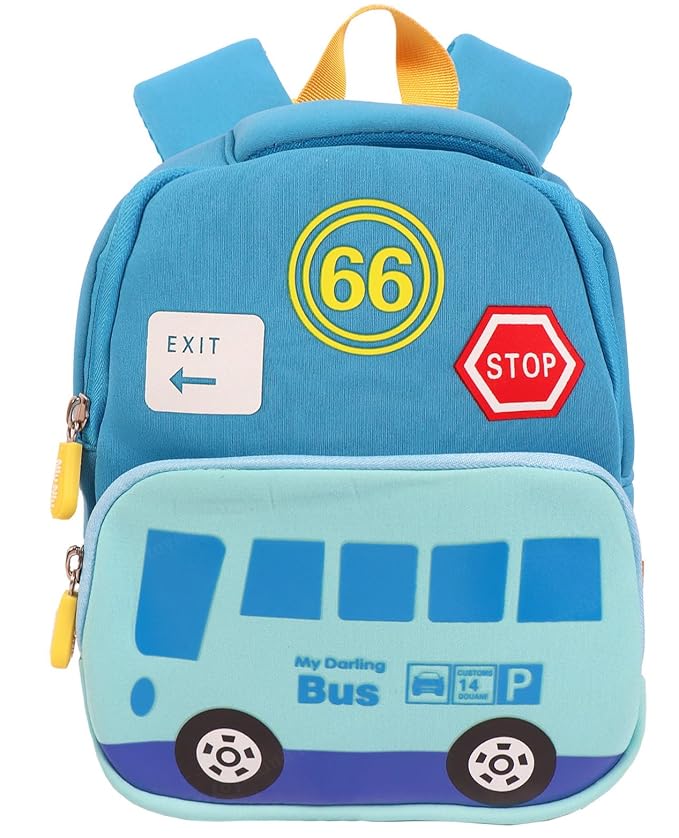 Buy Toyshine 9 Inches Mini Bus Backpacks for Kids Girls Boys Cute ...